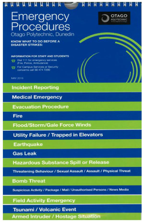 In an emergency - Otago Polytechnic