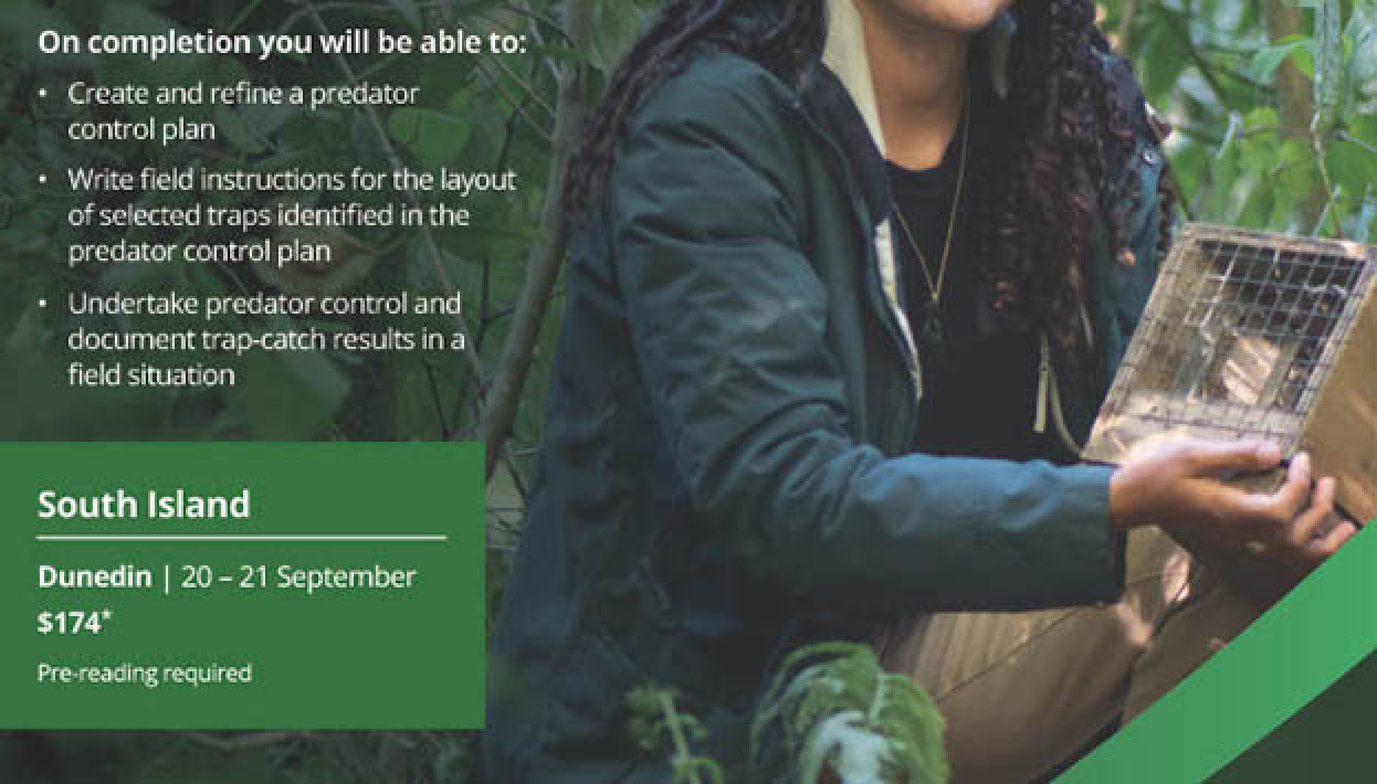 Take a two-day course on predator control - Otago Polytechnic